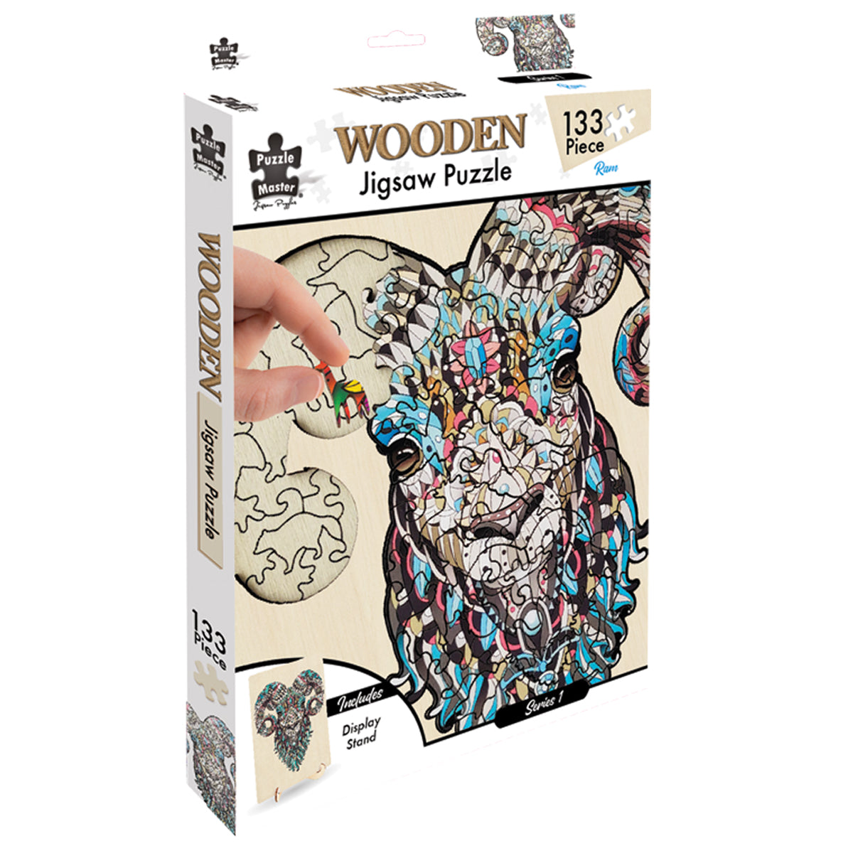 133 Piece Wooden Jigsaw Puzzle, Ram – BMS Brands