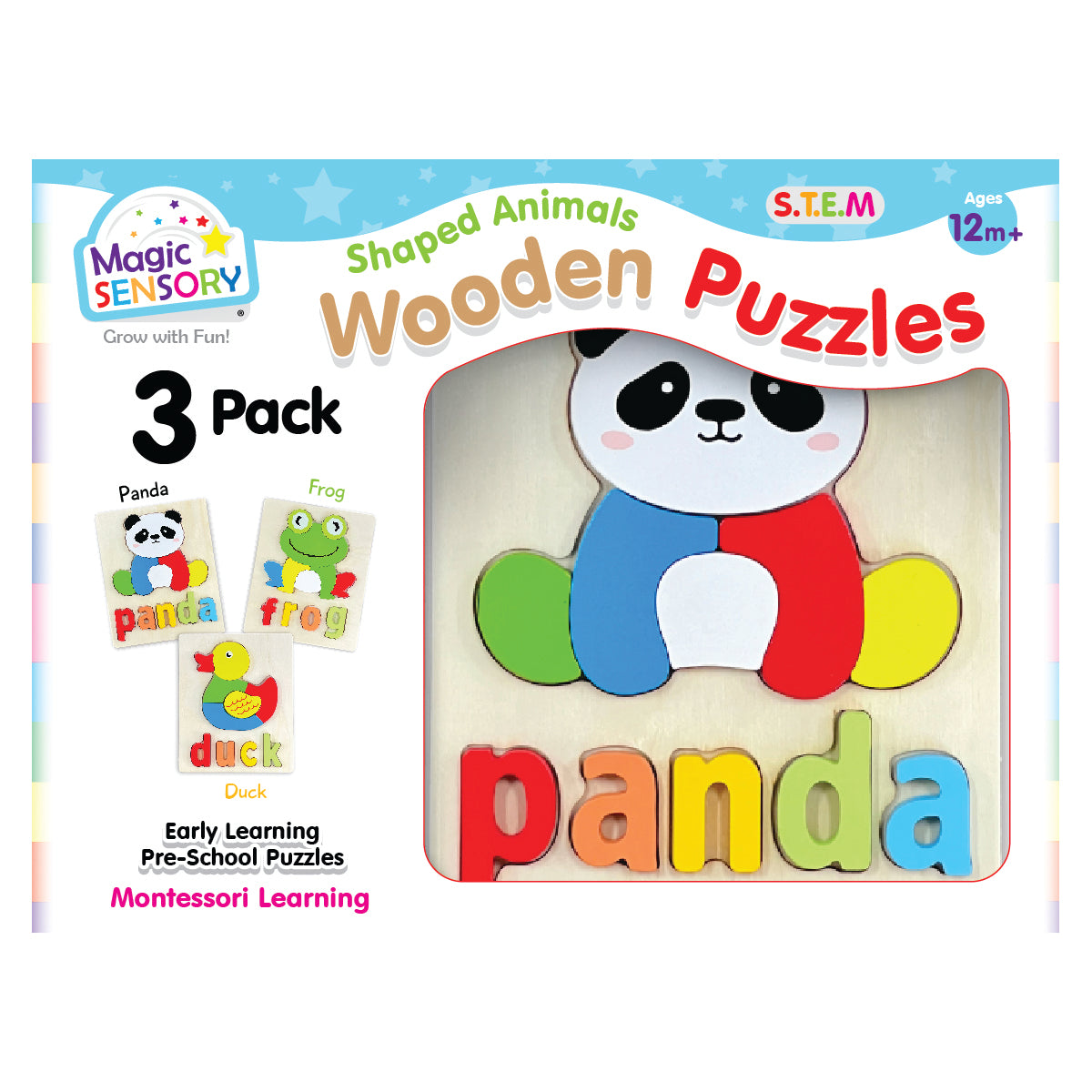 Shaped Animals Wooden Puzzles Triple Pack – BMS Brands