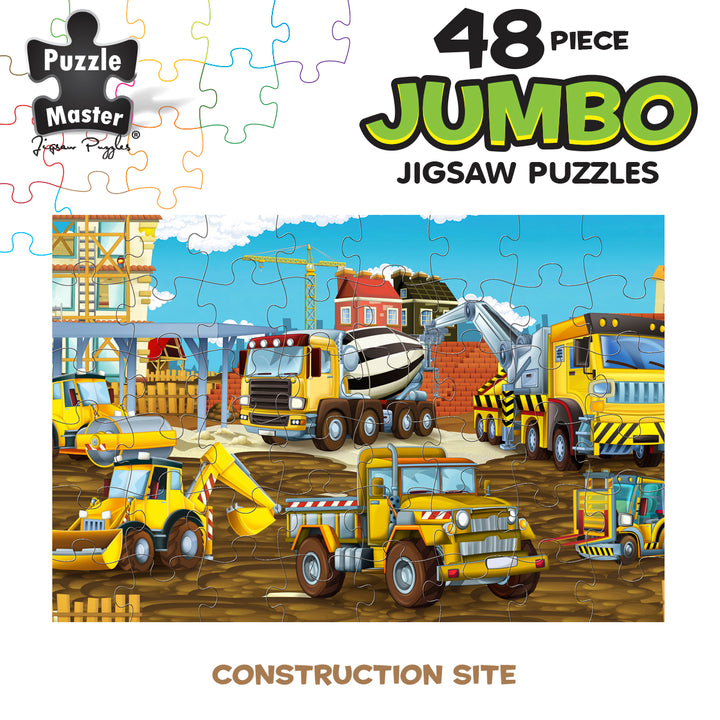 48 Piece Jumbo Floor Puzzle Construction Site – BMS Brands