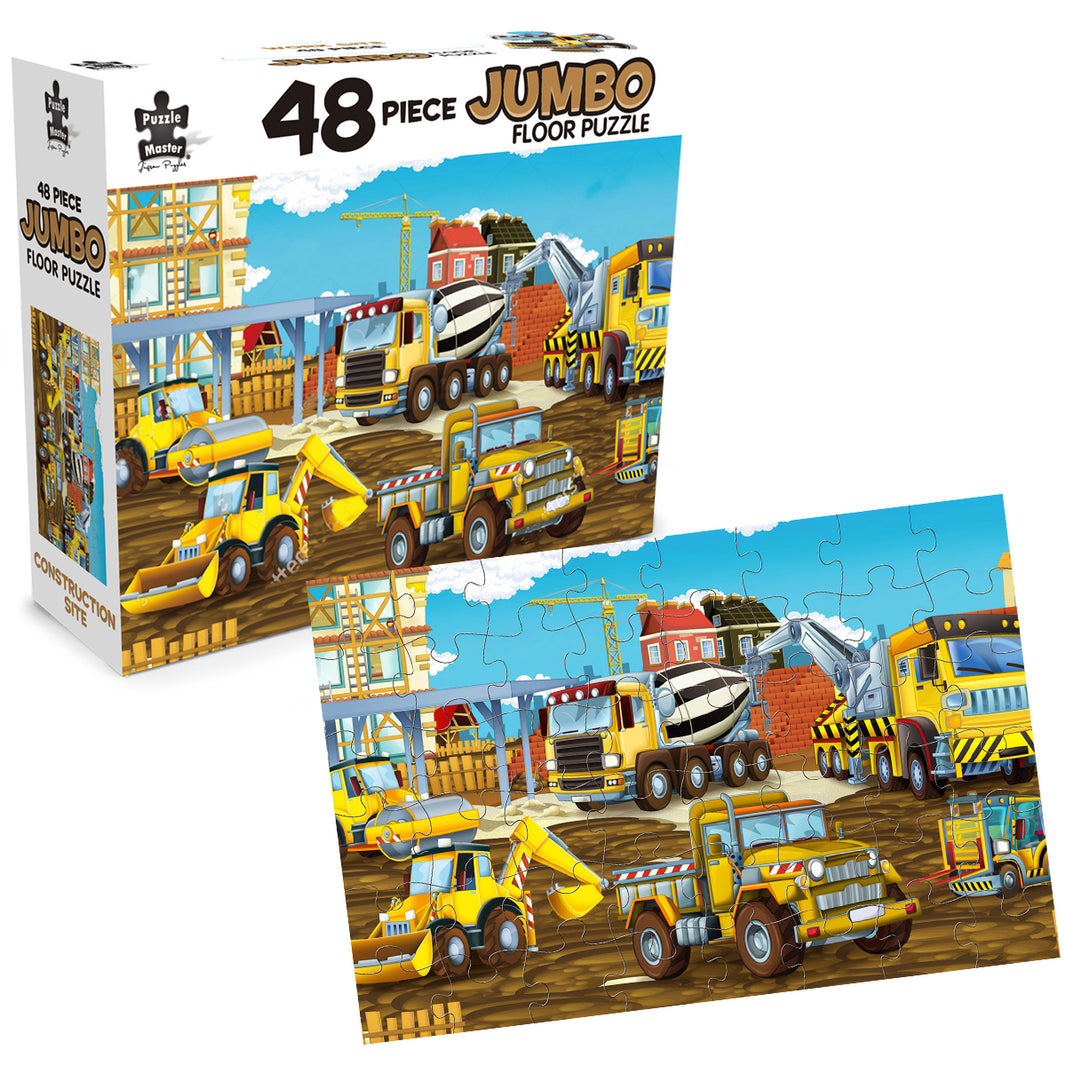 48 Piece Jumbo Floor Puzzle Construction Site – BMS Brands