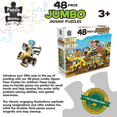 48 Piece Jumbo Floor Puzzle Construction Site – BMS Brands