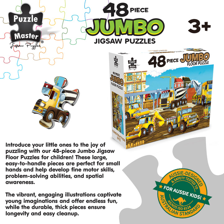 48 Piece Jumbo Floor Puzzle Construction Site – BMS Brands