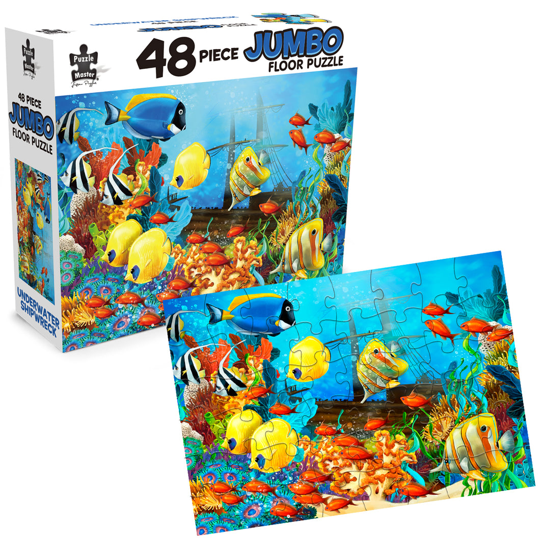 48 Piece Jumbo Floor Puzzle Underwater Shipwreck – BMS Brands