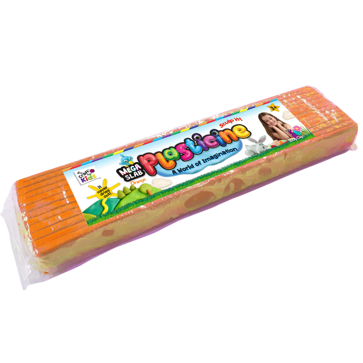 Plasticine 500 Gram Block - Orange – BMS Brands