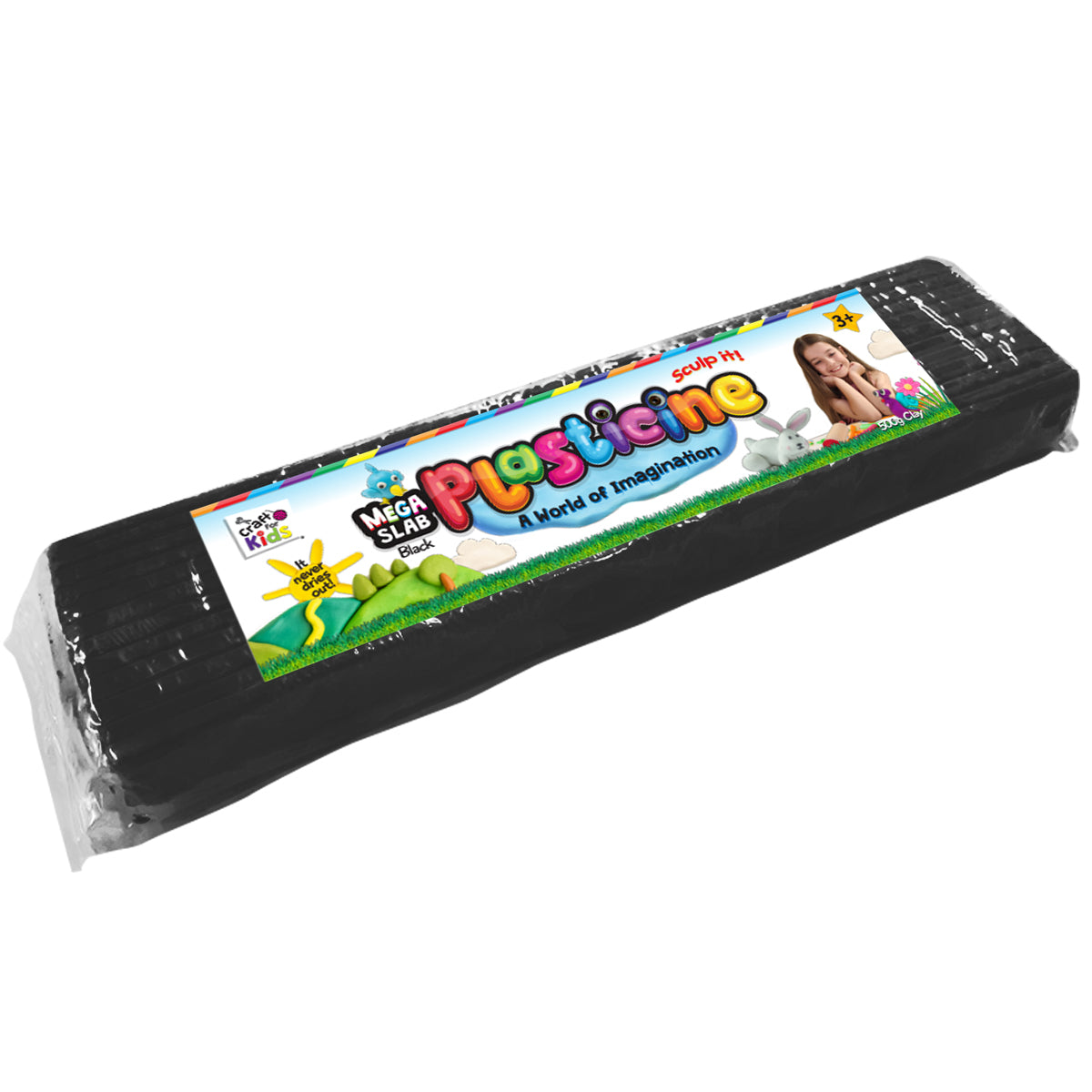 Plasticine 500 Gram Block - Black – BMS Brands