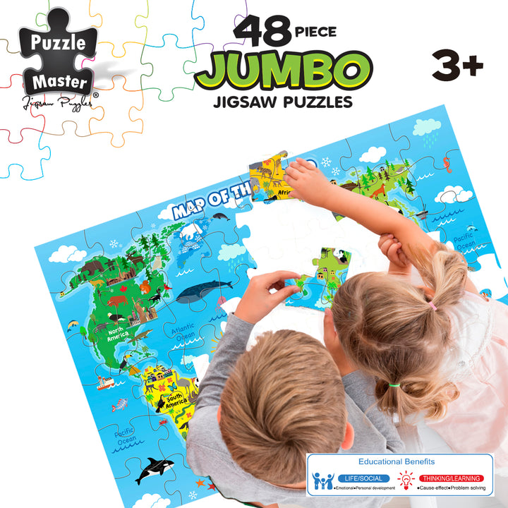 48 Piece Jumbo Floor Puzzle World Map – BMS Brands