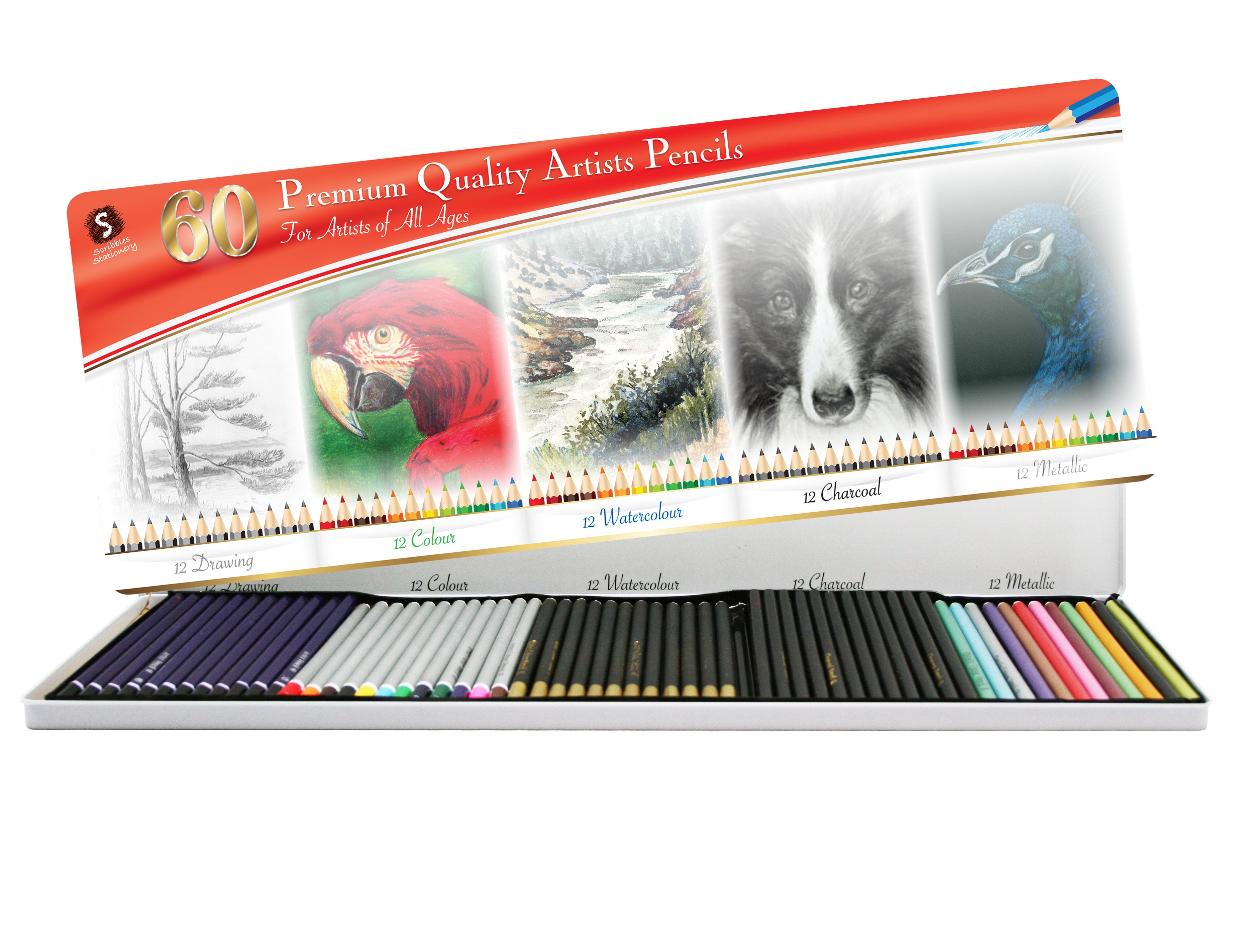 60 Piece Premium Artists Pencils – BMS Brands