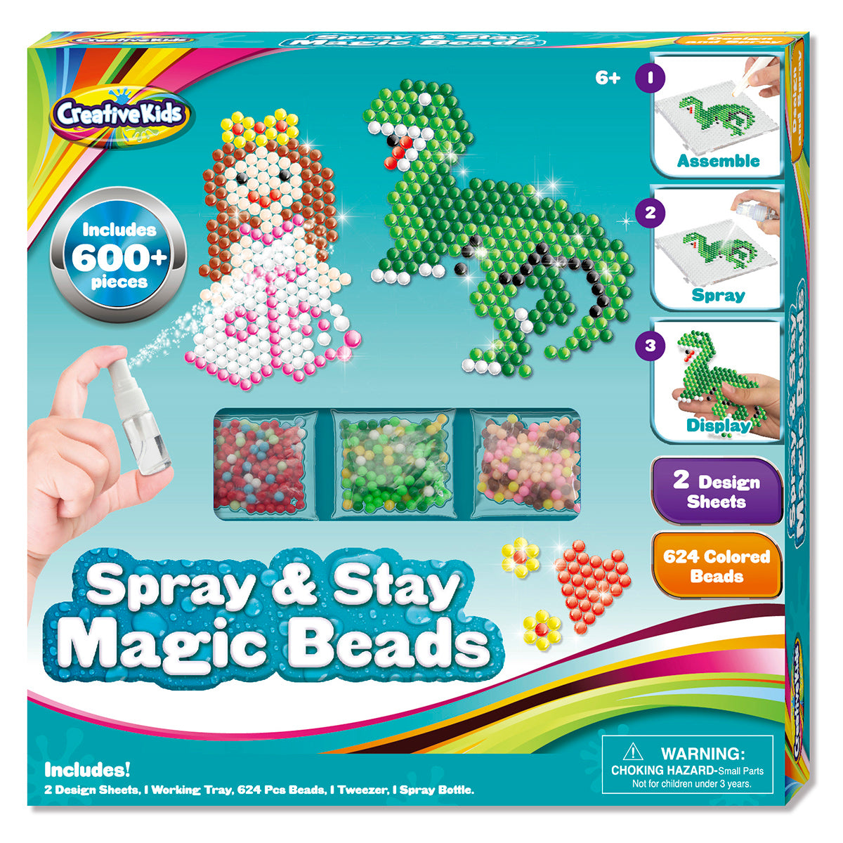 Dinosaur & Princess Spray & Stay Magic Beads – BMS Brands
